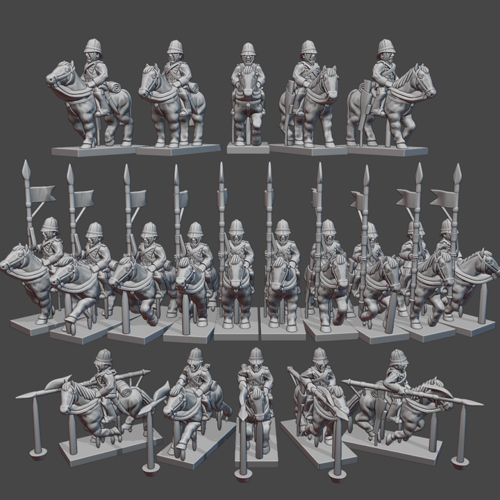 3D Printable British Zulu War 17th Lancers 1879 ZU-GB-8 by Turner Miniatures